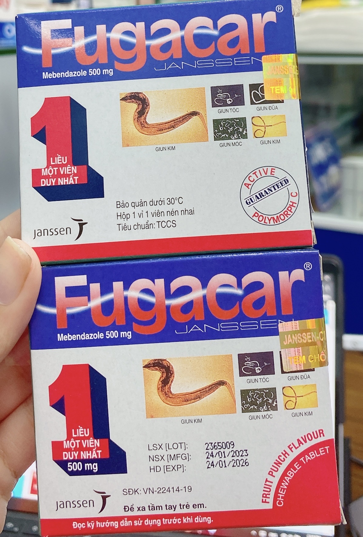 Fugaca trị giun sáng hộp 1 vie· ên nhathuocdanduoc.com