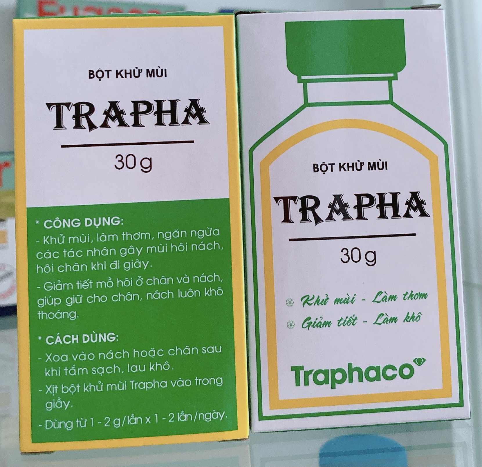 Bột khử mùi Trapha (30g) – nhathuocdanduoc.com